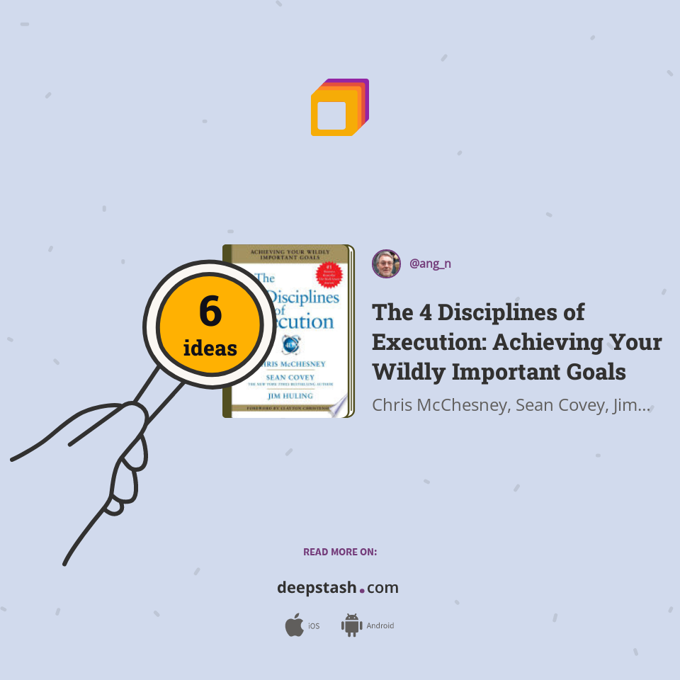 The 4 Disciplines of Execution: Achieving Your Wildly Important Goals ...