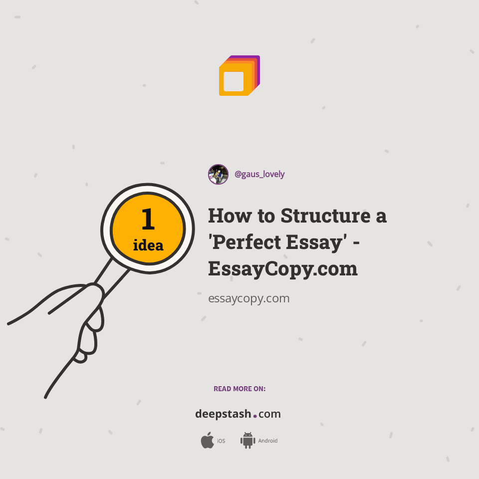 How To Structure A Perfect Essay EssayCopy Deepstash