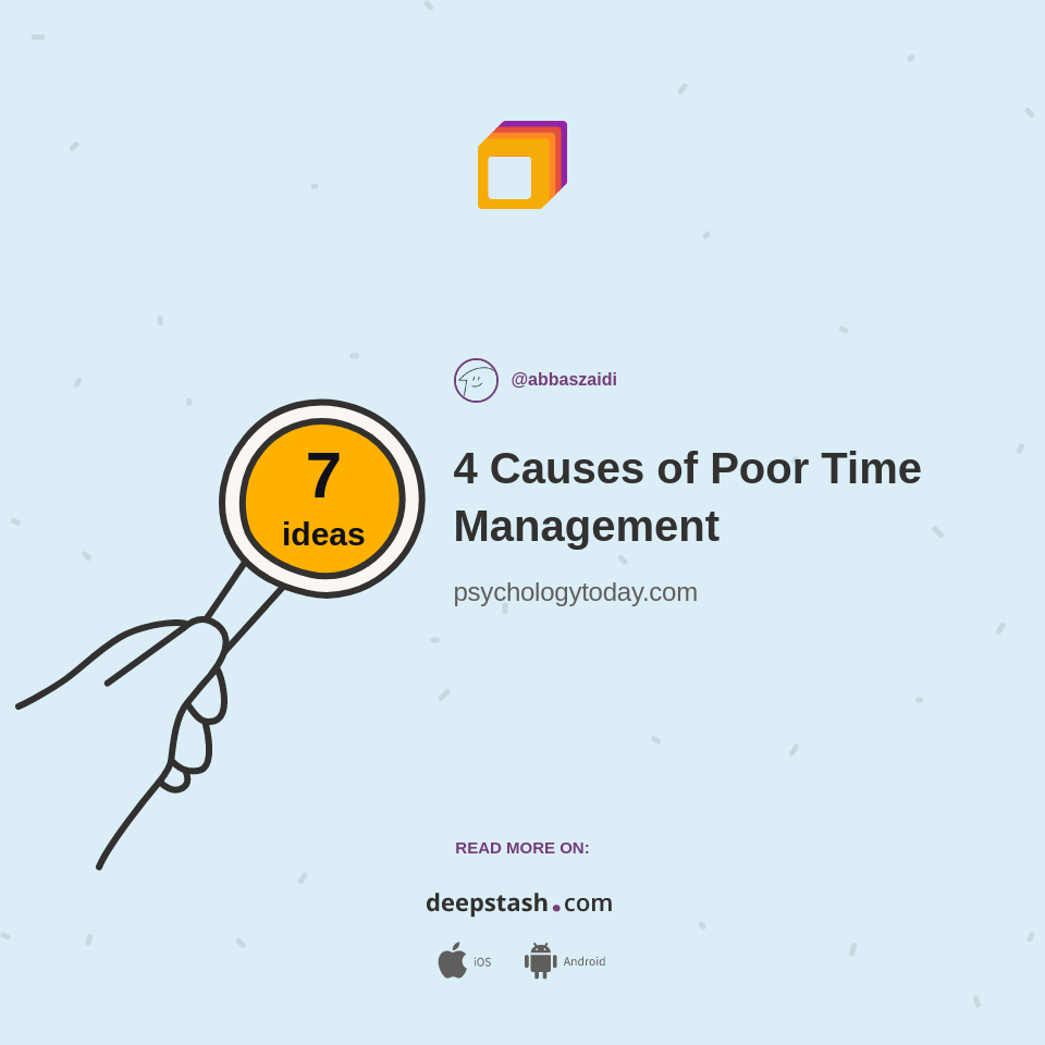 4 Causes Of Poor Time Management Deepstash
