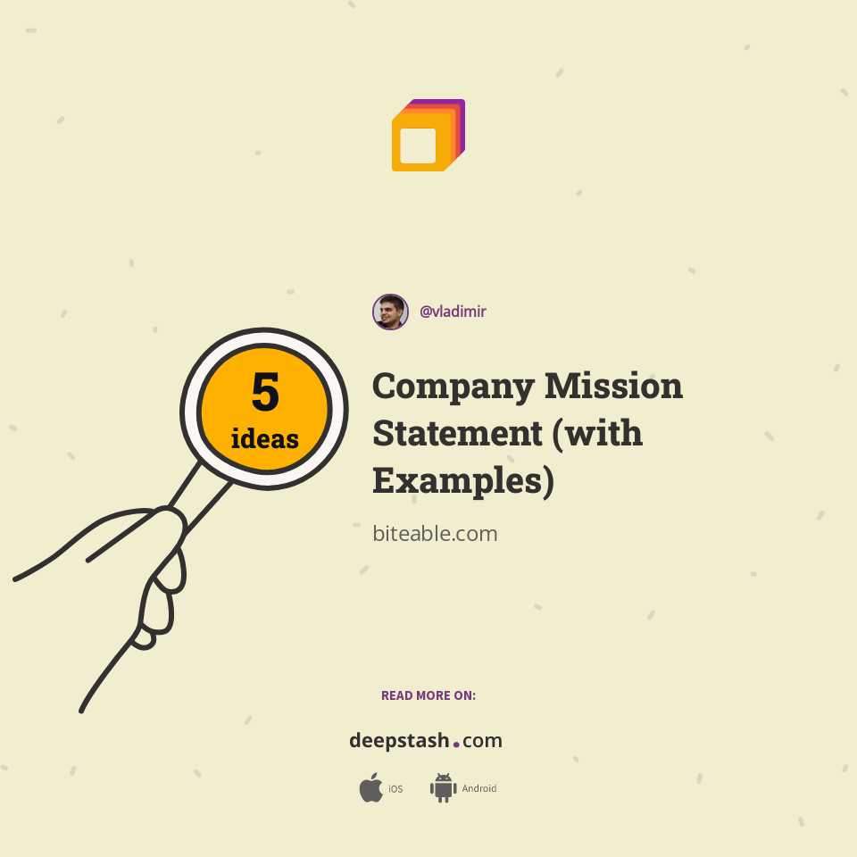 Company Mission Statement with Examples Deepstash company-mission-statement-with-examples-deepstash