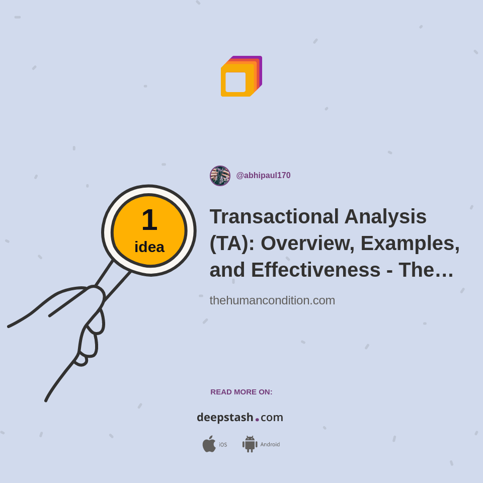 Transactional Analysis (TA): Overview, Examples, and Effectiveness ...