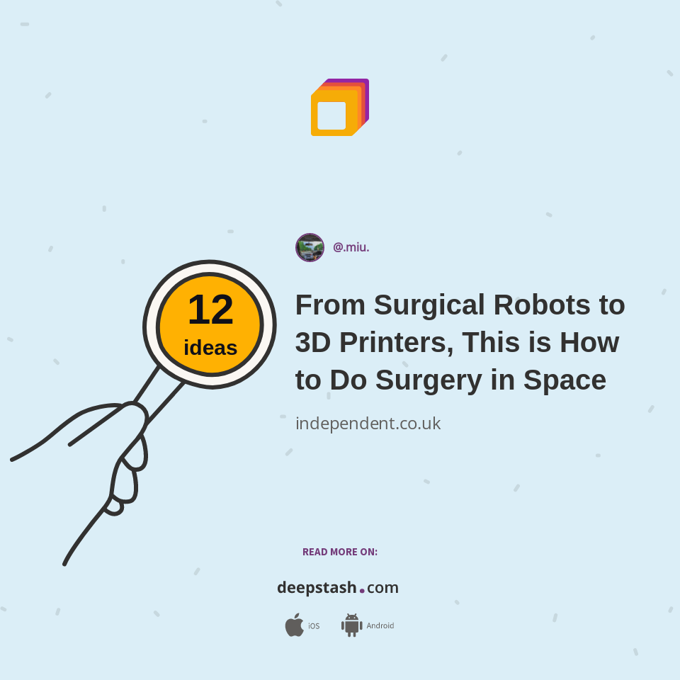 From Surgical Robots to 3D Printers, This is How to Do Surgery in Space ...