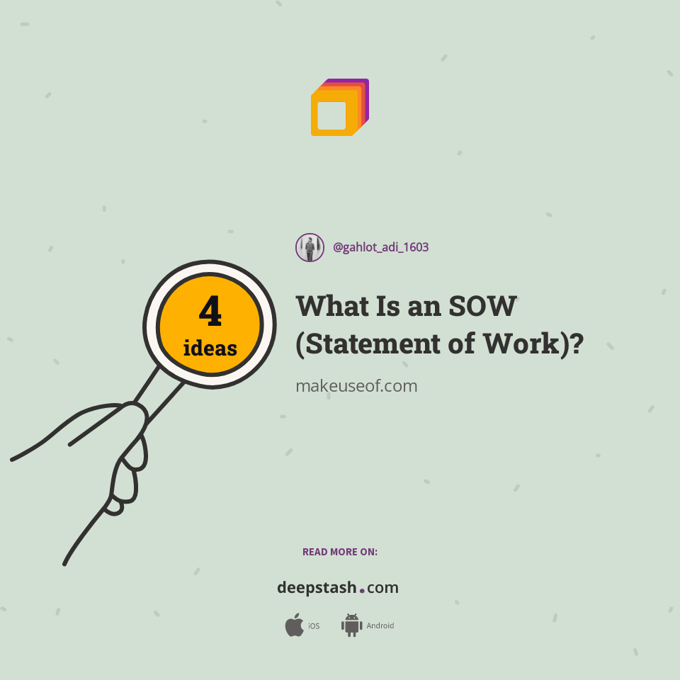 What Is an SOW (Statement of Work)? - Deepstash