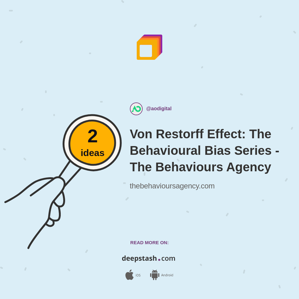 Von Restorff Effect: The Behavioural Bias Series - The Behaviours ...