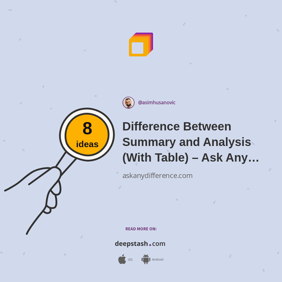 difference-between-summary-and-analysis-with-table-ask-any