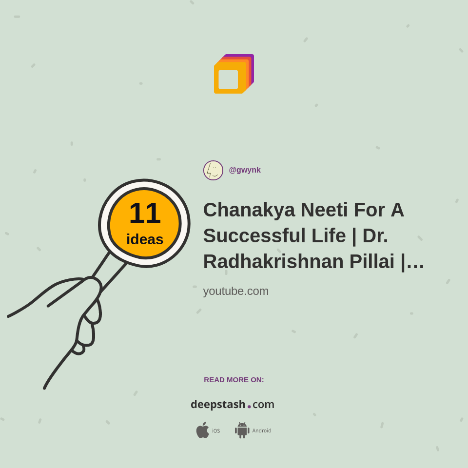 Chanakya Neeti For A Successful Life | Dr. Radhakrishnan Pillai | Josh ...