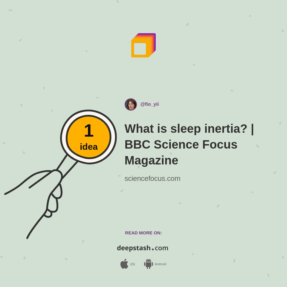What is sleep inertia? | BBC Science Focus Magazine - Deepstash