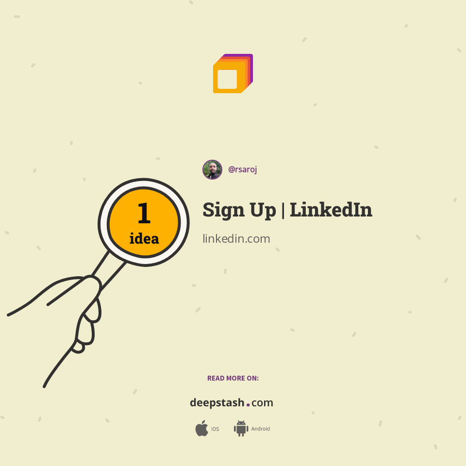 Sign Up | LinkedIn - Deepstash