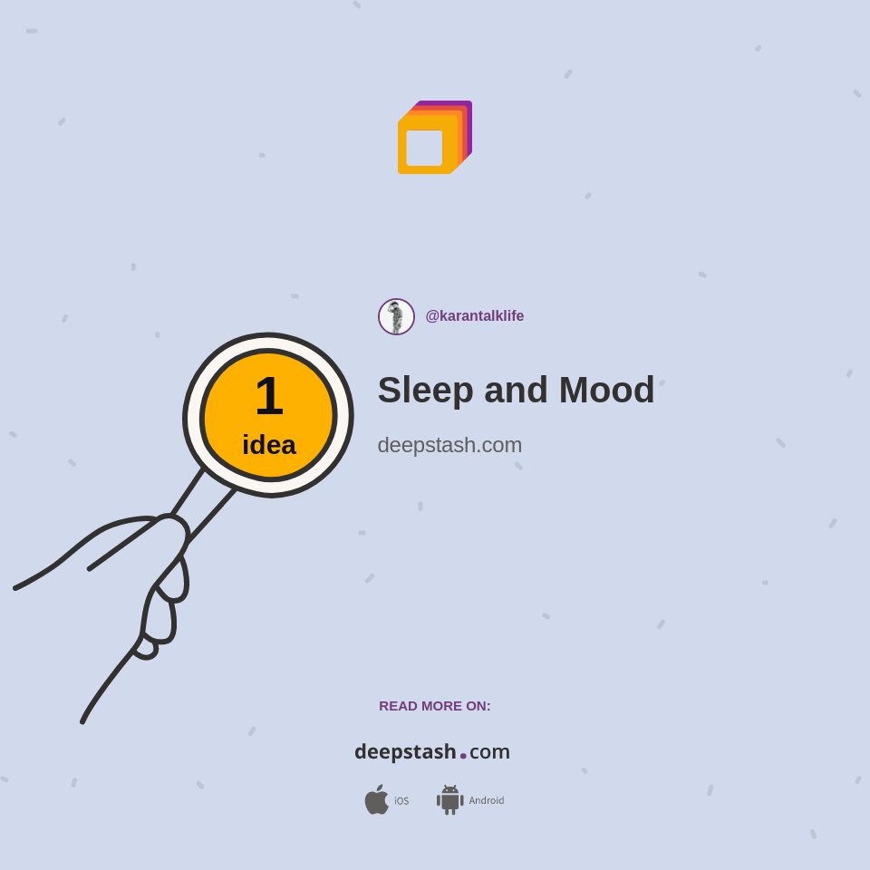 Sleep and Mood - Deepstash