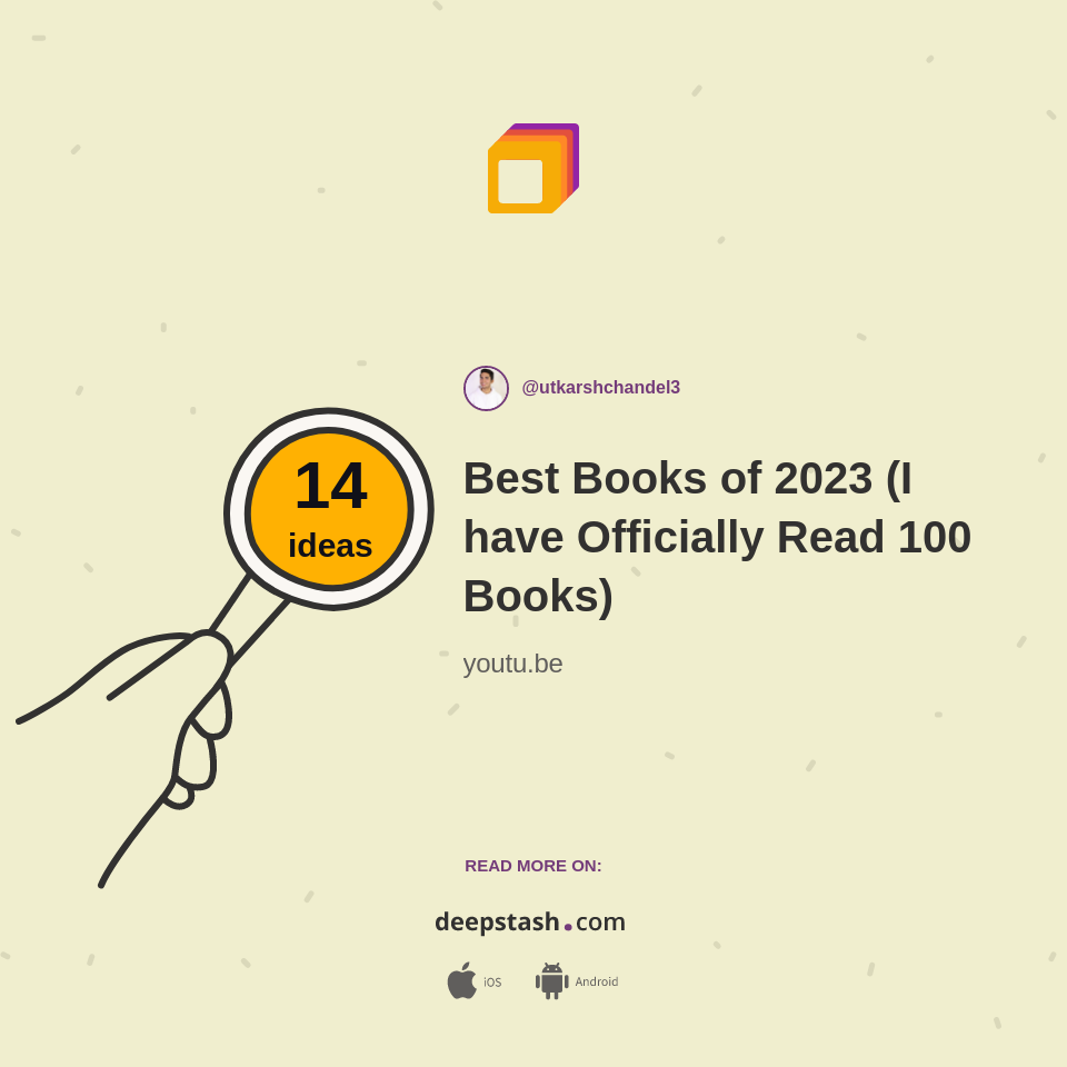 Best Books of 2023 (I have Officially Read 100 Books) | Deepstash