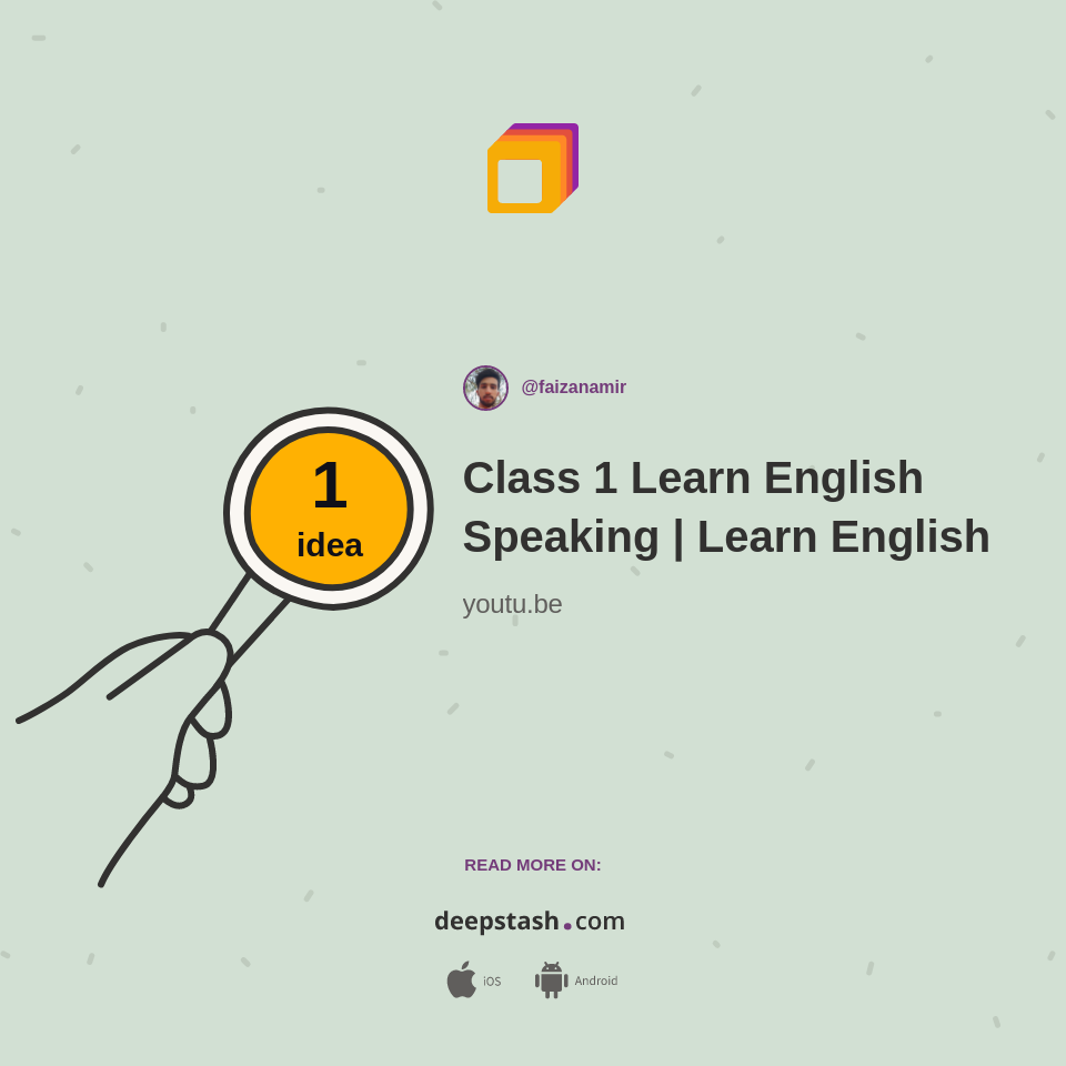Class 1 Learn English Speaking | Learn English - Deepstash
