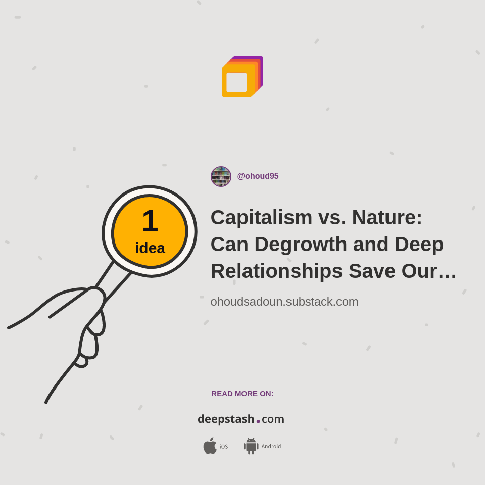 Capitalism vs. Nature: Can Degrowth and Deep Relationships Save Our ...