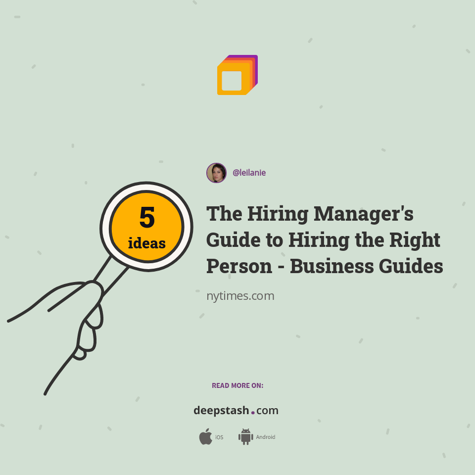 The Hiring Manager's Guide to Hiring the Right Person - Business Guides ...