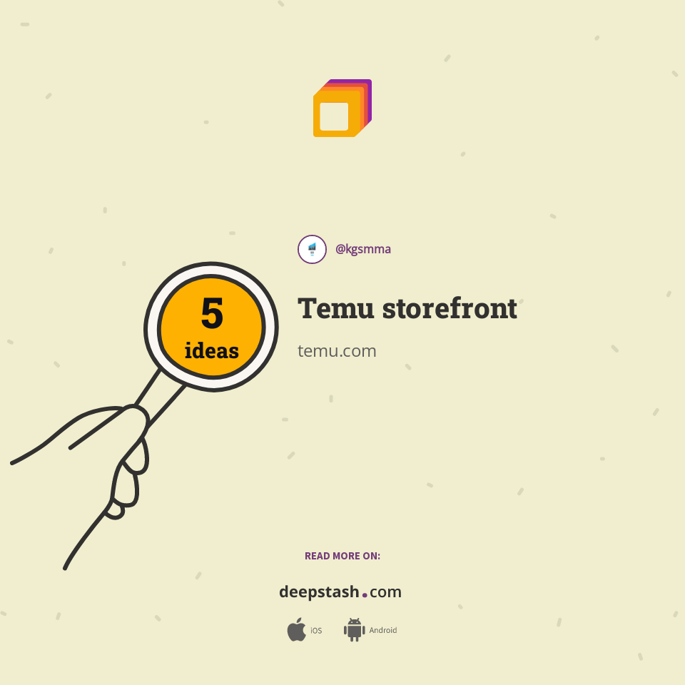 Temu storefront - Deepstash