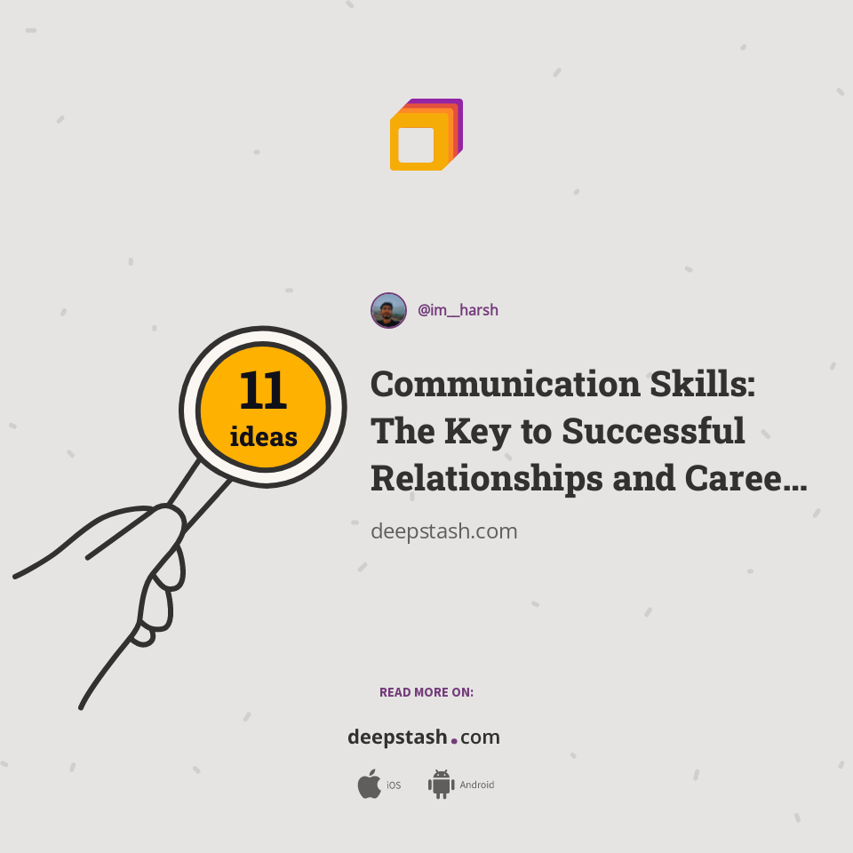 Communication Skills: The Key to Successful Relationships and Career ...