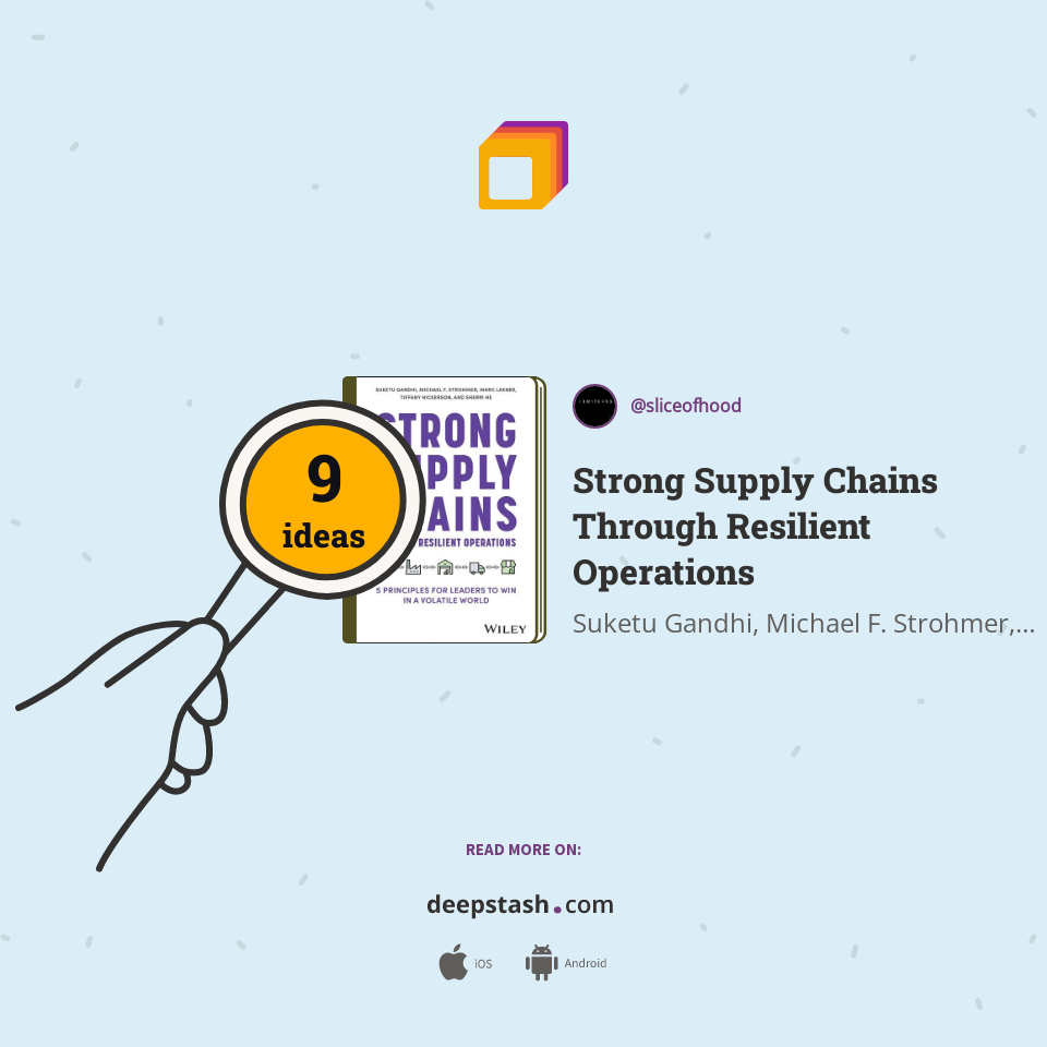 Strong Supply Chains Through Resilient Operations - Deepstash