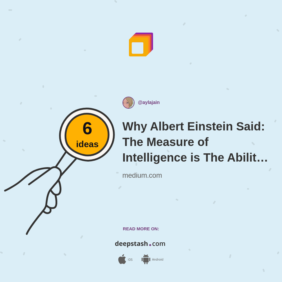 Why Albert Einstein Said: The Measure of Intelligence is The Ability to ...