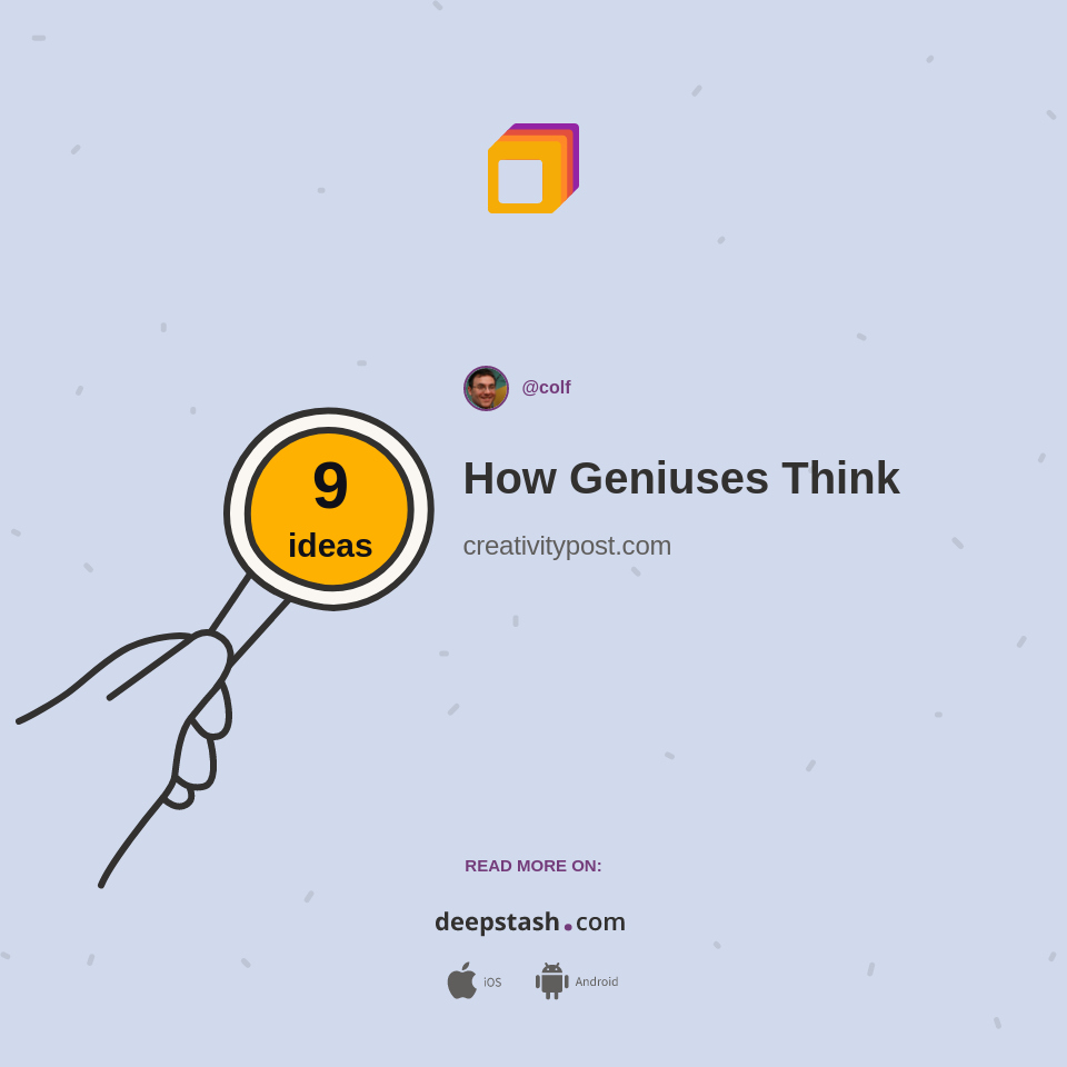 How Geniuses Think - Deepstash