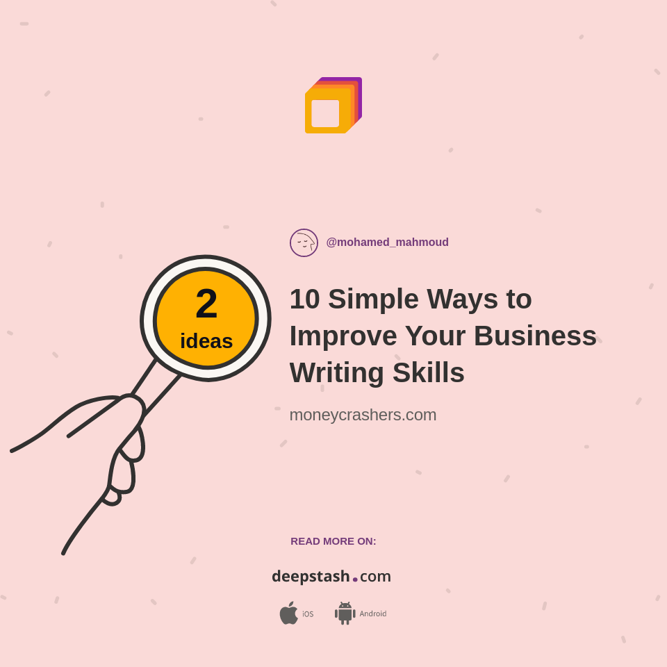 10 Simple Ways To Improve Your Business Writing Skills Deepstash