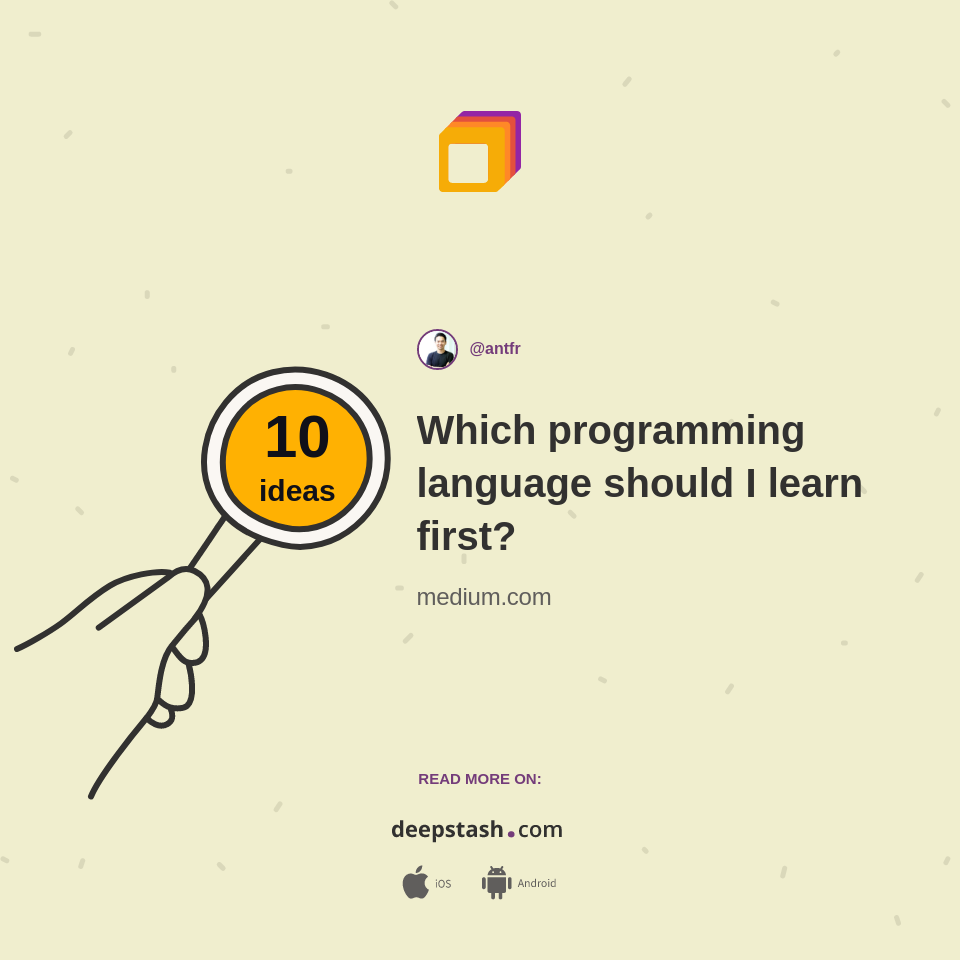 Which Programming Language Should I Learn First Deepstash