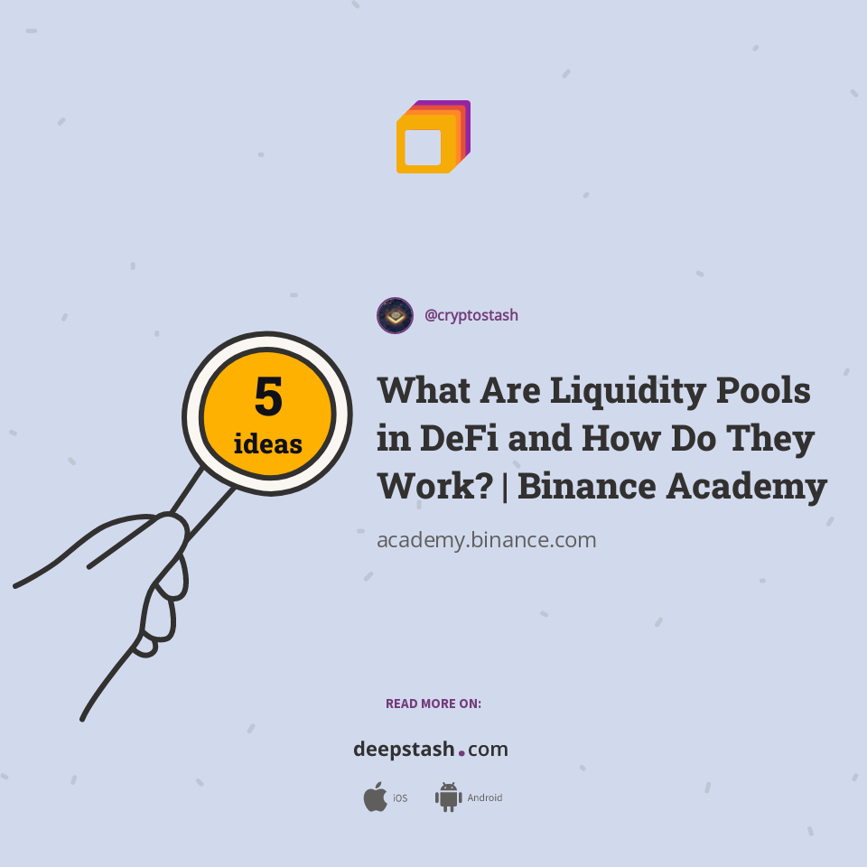 What Are Liquidity Pools in DeFi and How Do They Work? | Binance ...