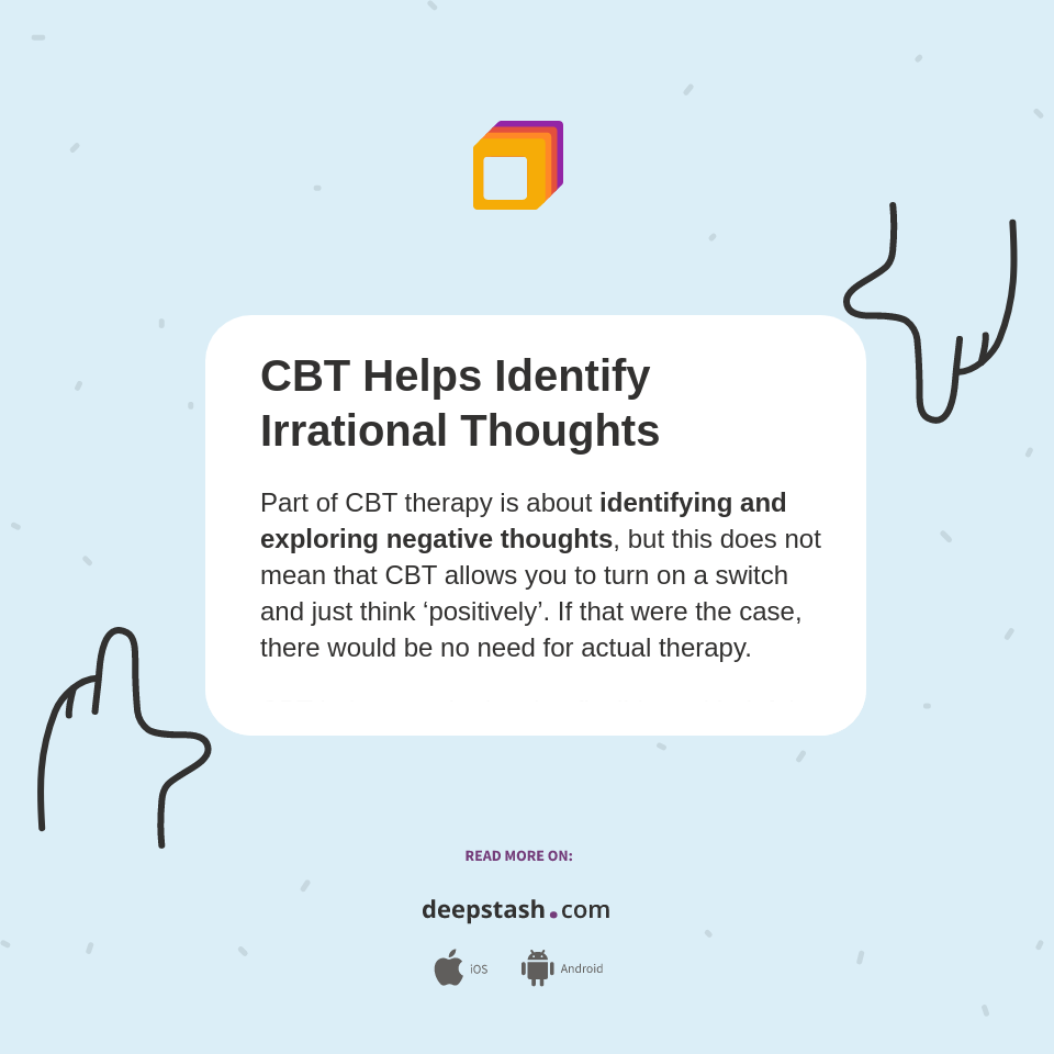 CBT Helps Identify Irrational Thoughts - Deepstash