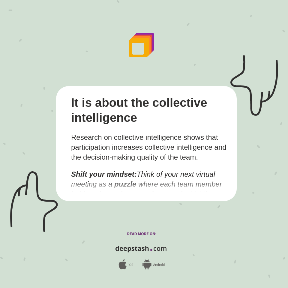 It is about the collective intelligence - Deepstash