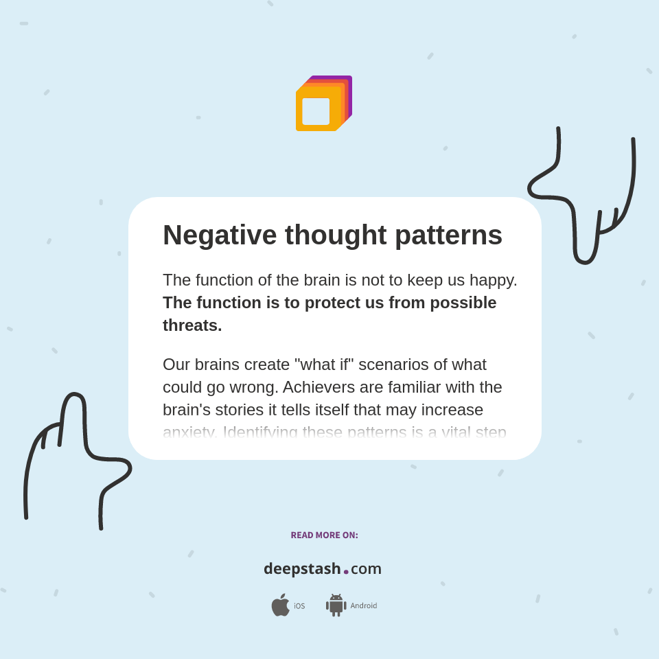 Negative thought patterns - Deepstash