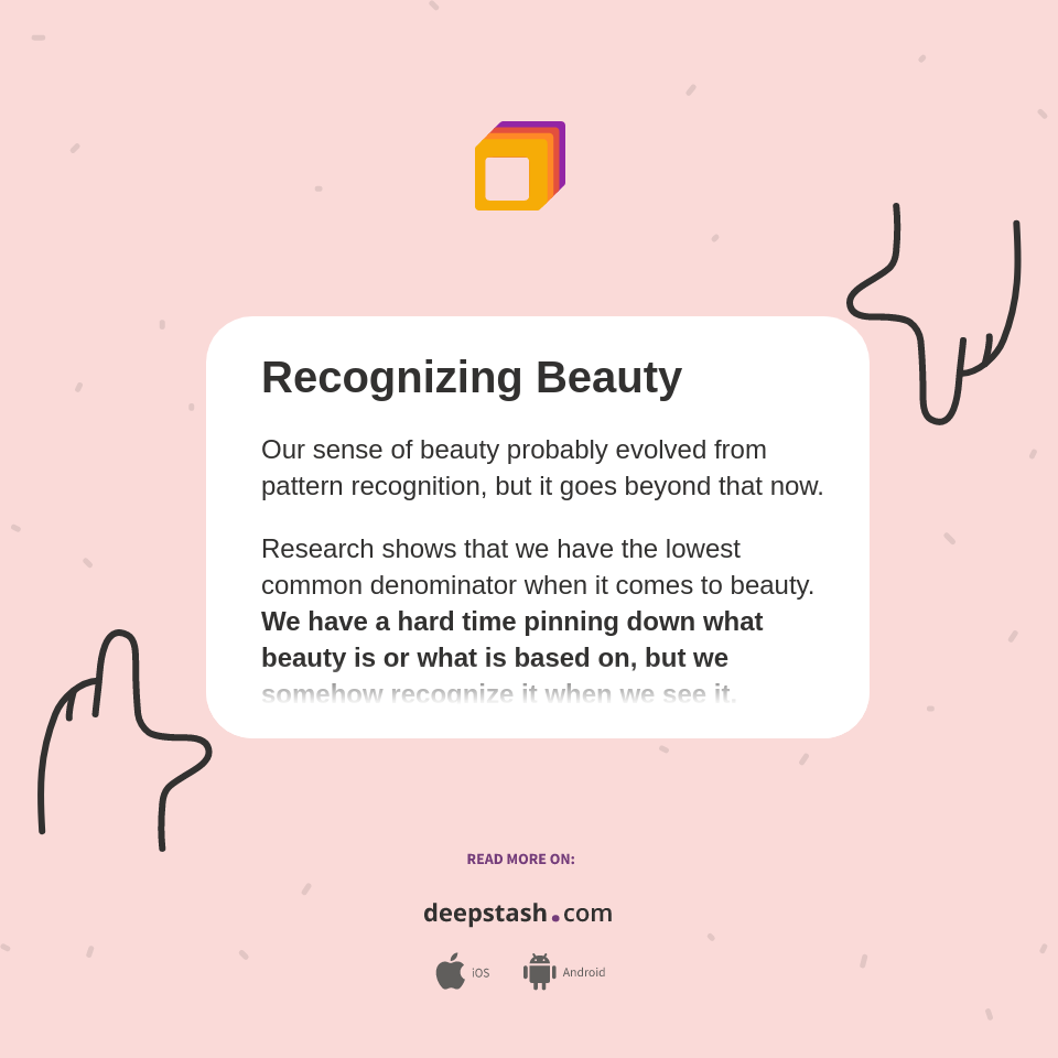 Recognizing Beauty - Deepstash
