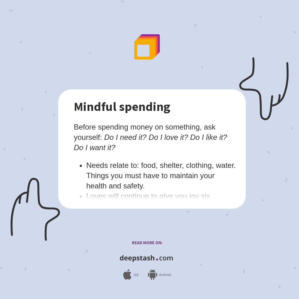Mindful spending - Deepstash