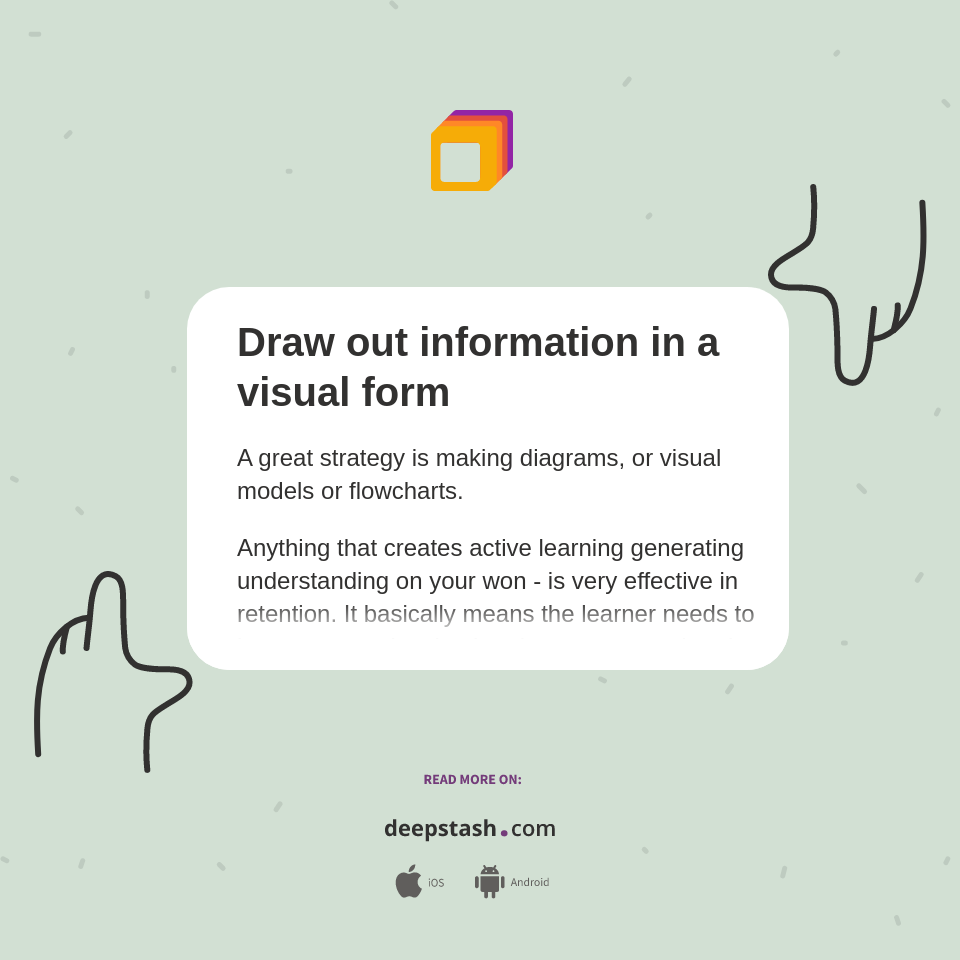 Draw out information in a visual form - Deepstash