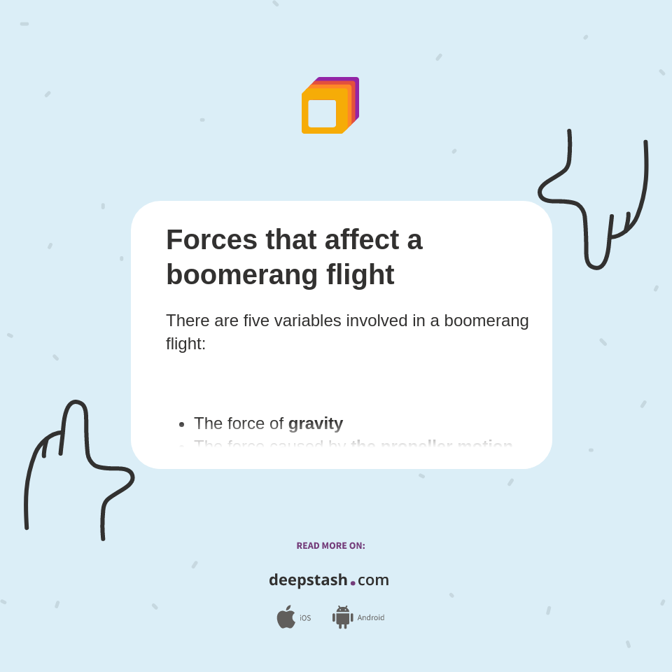 Forces that affect a boomerang flight - Deepstash