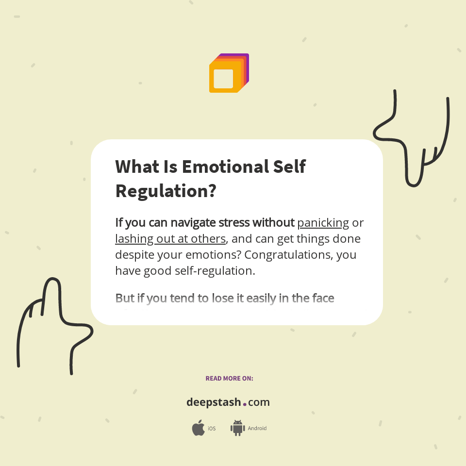 What Is Emotional Self Regulation? - Deepstash