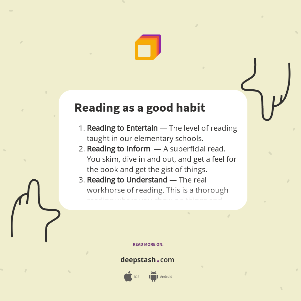 Reading as a good habit - Deepstash