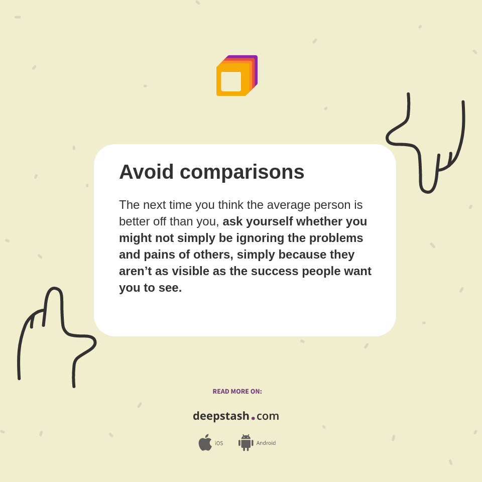 Avoid comparisons - Deepstash