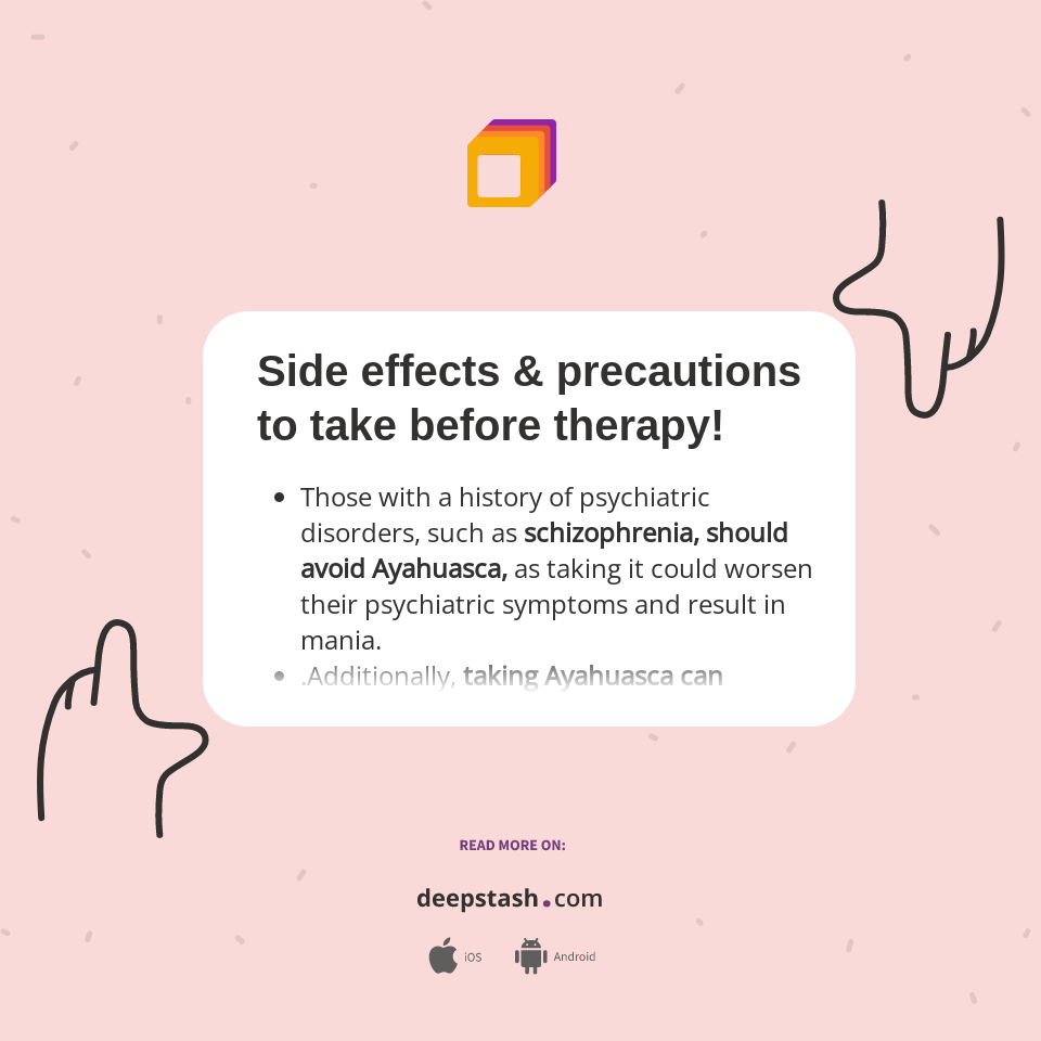 Side effects & precautions to take before therapy! - Deepstash