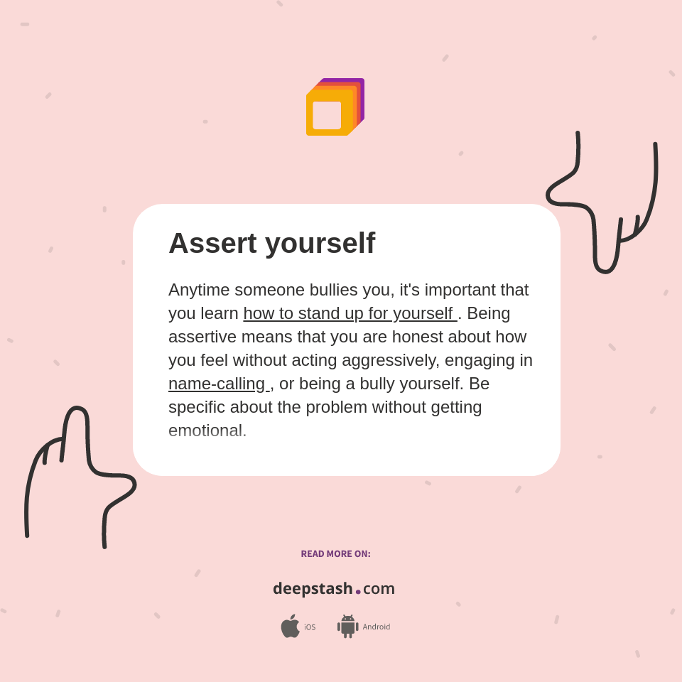 Assert yourself - Deepstash
