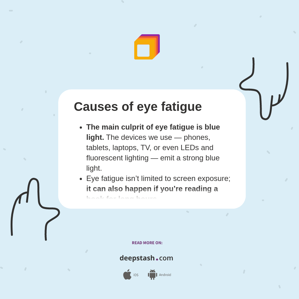 Causes of eye fatigue - Deepstash