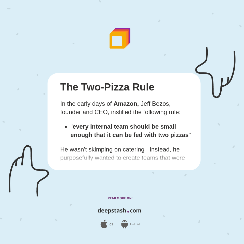 The Two-Pizza Rule - Deepstash