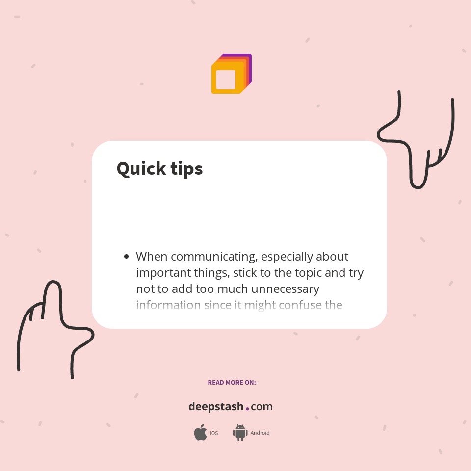 Quick tips - Deepstash