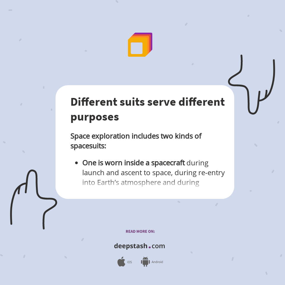 Different suits serve different purposes - Deepstash