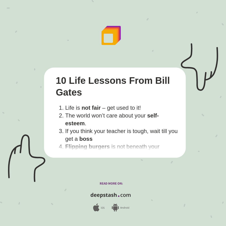 10 Life Lessons From Bill Gates - Deepstash