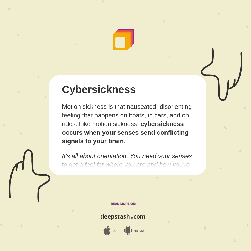 Cybersickness - Deepstash