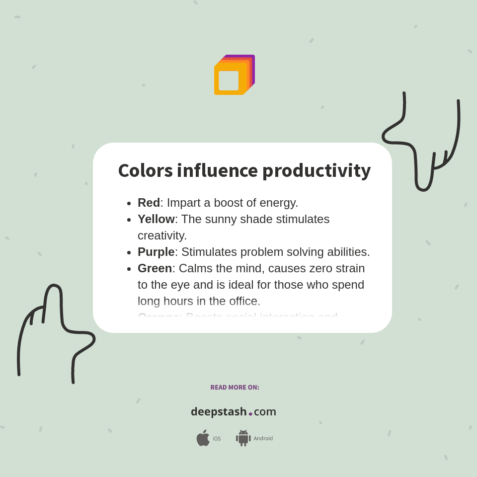 Colors influence productivity - Deepstash