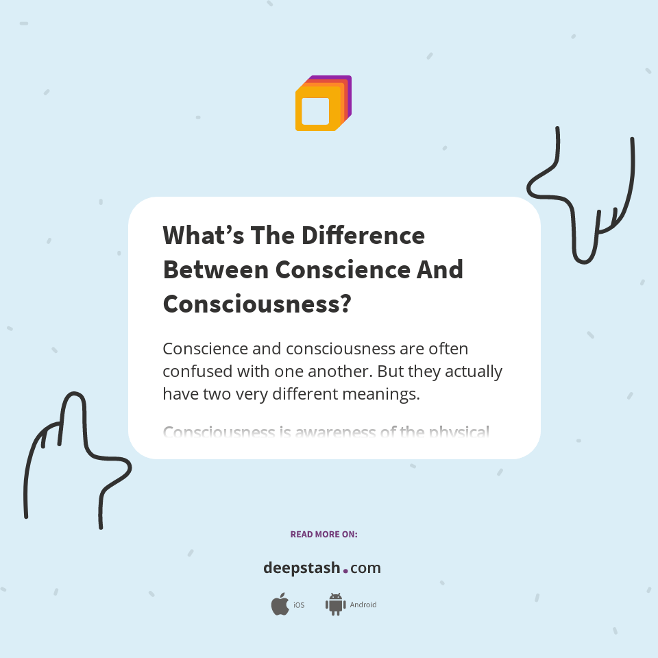 What’s The Difference Between Conscience And Consciousness? - Deepstash