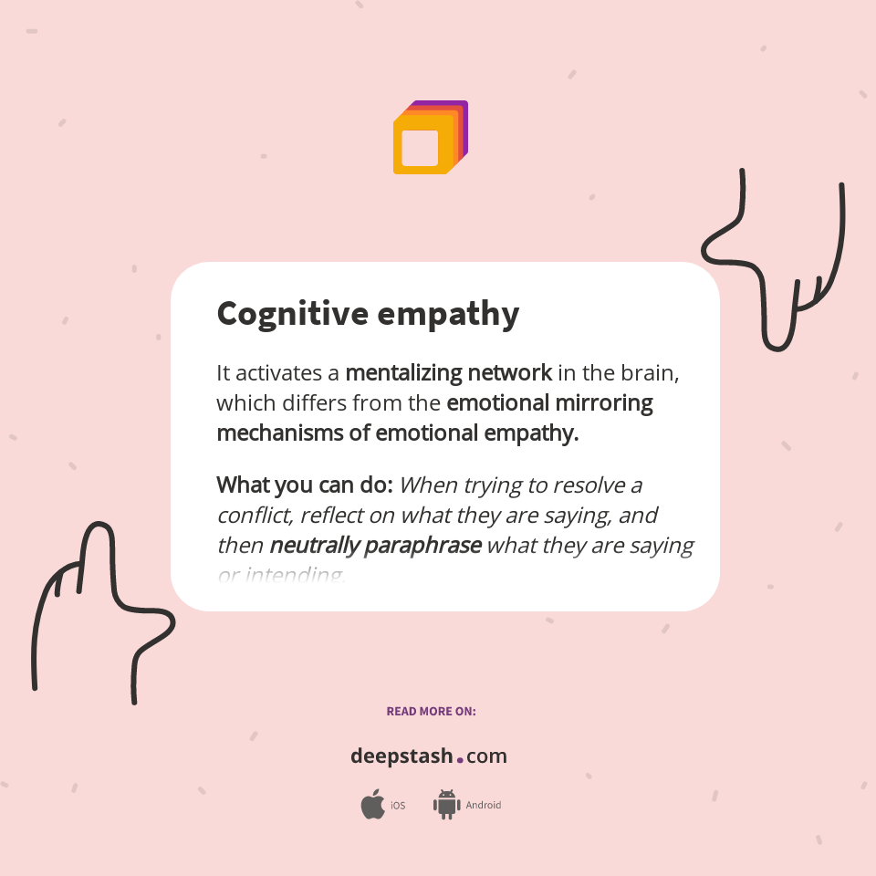 Cognitive empathy - Deepstash