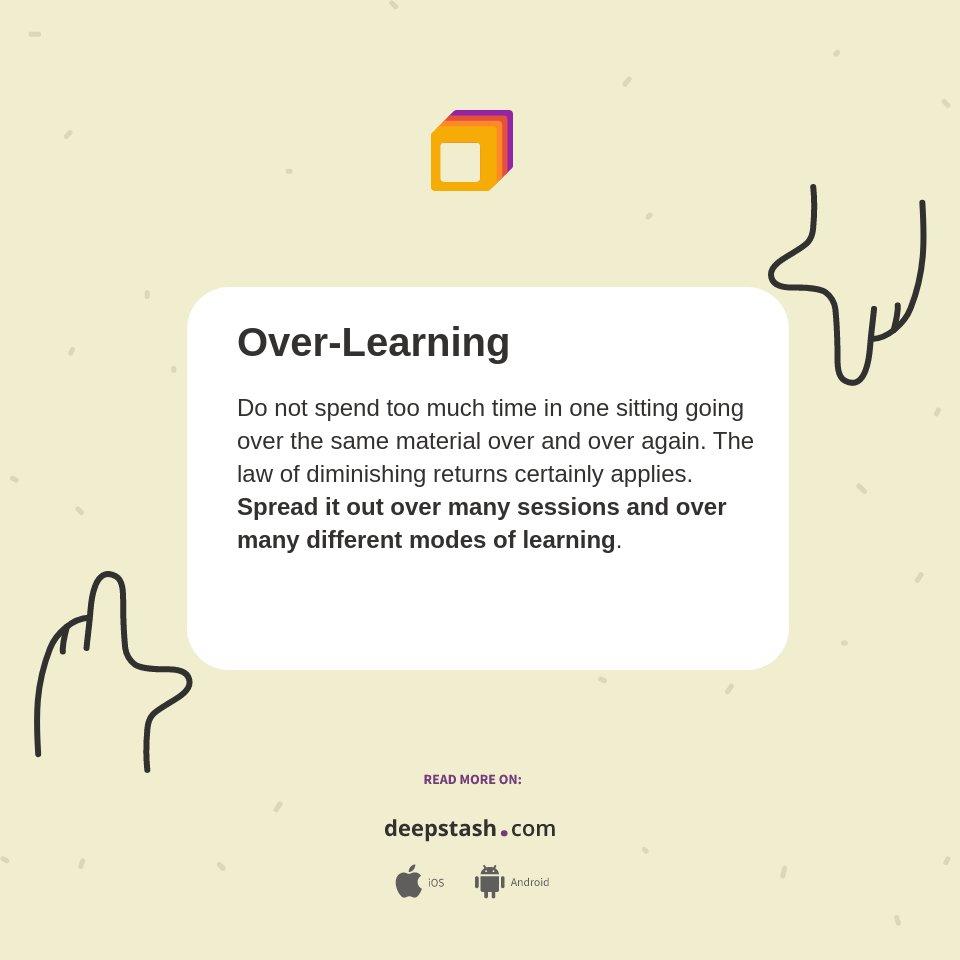 Over-Learning - Deepstash