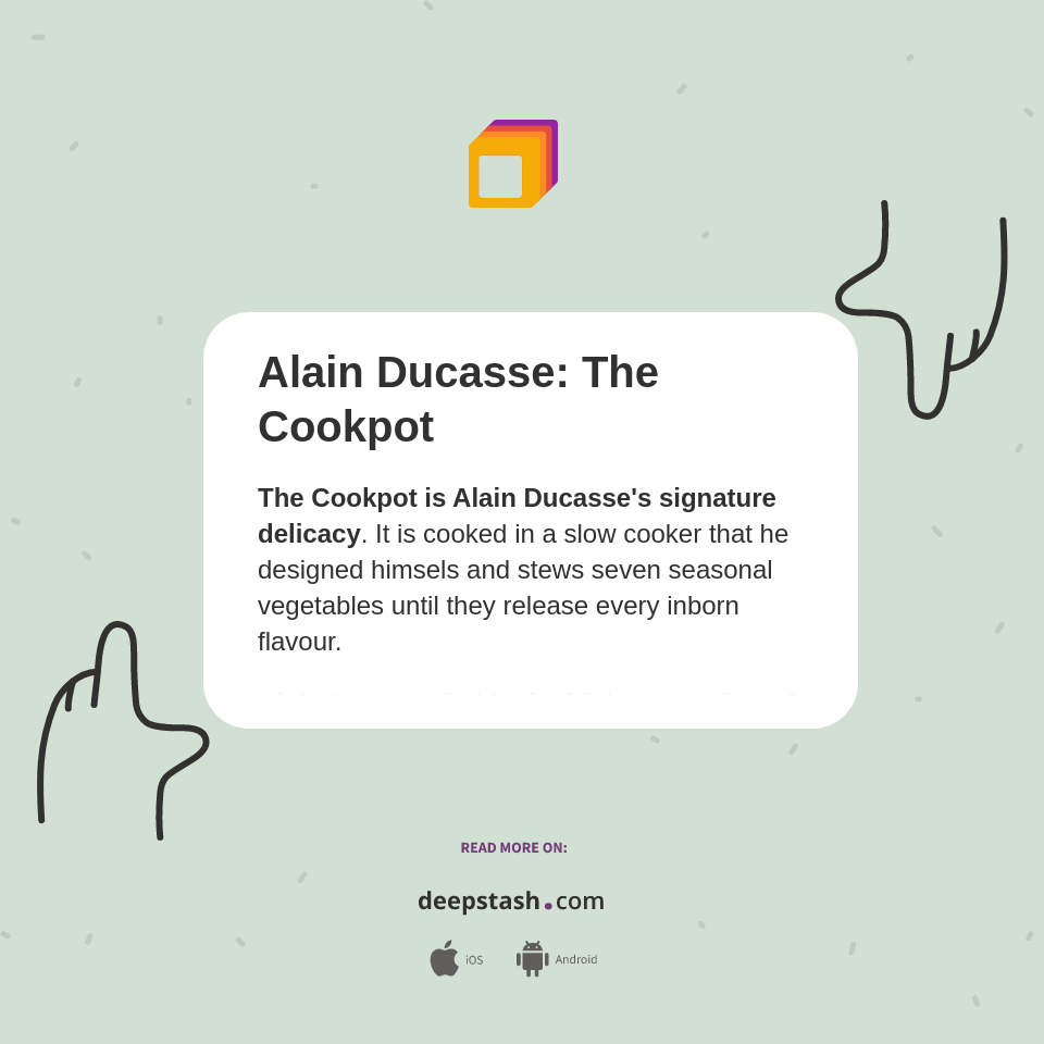 Alain Ducasse: The Cookpot - Deepstash