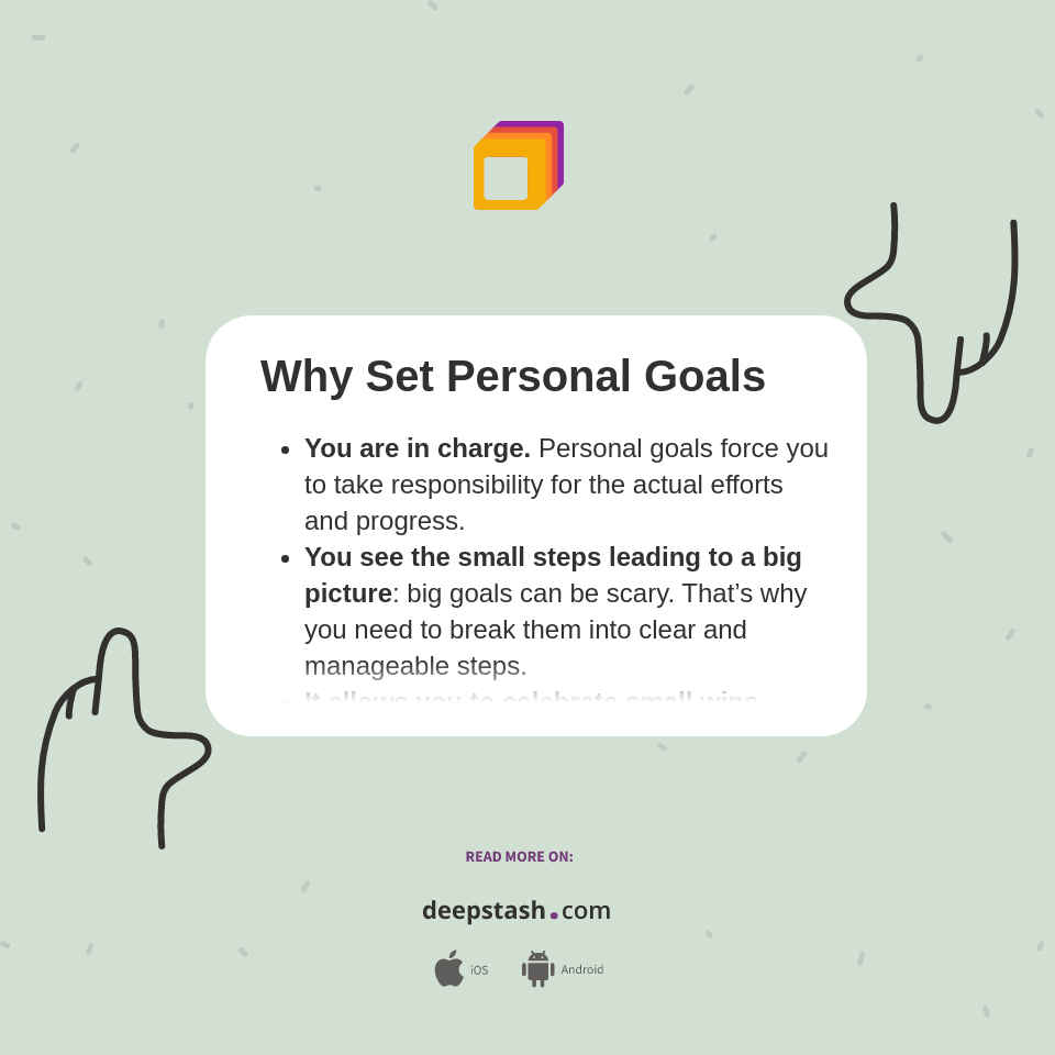 Why Set Personal Goals - Deepstash