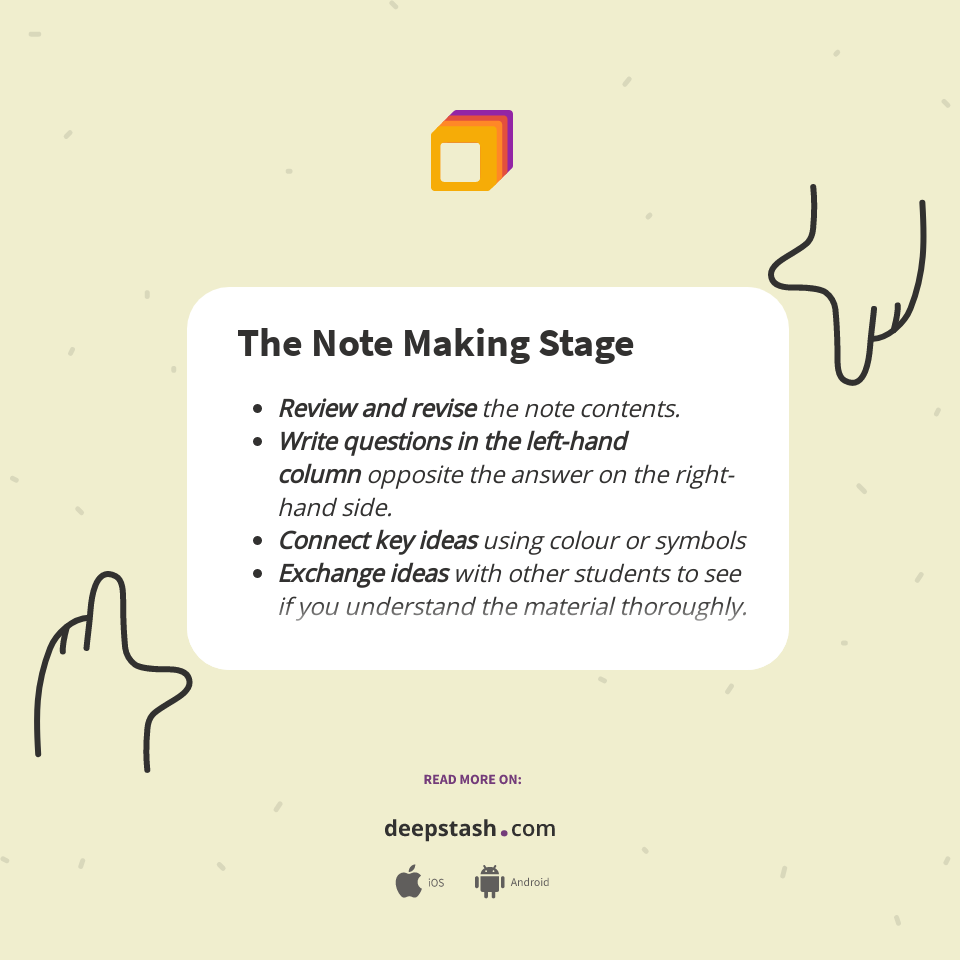 The Note Making Stage - Deepstash